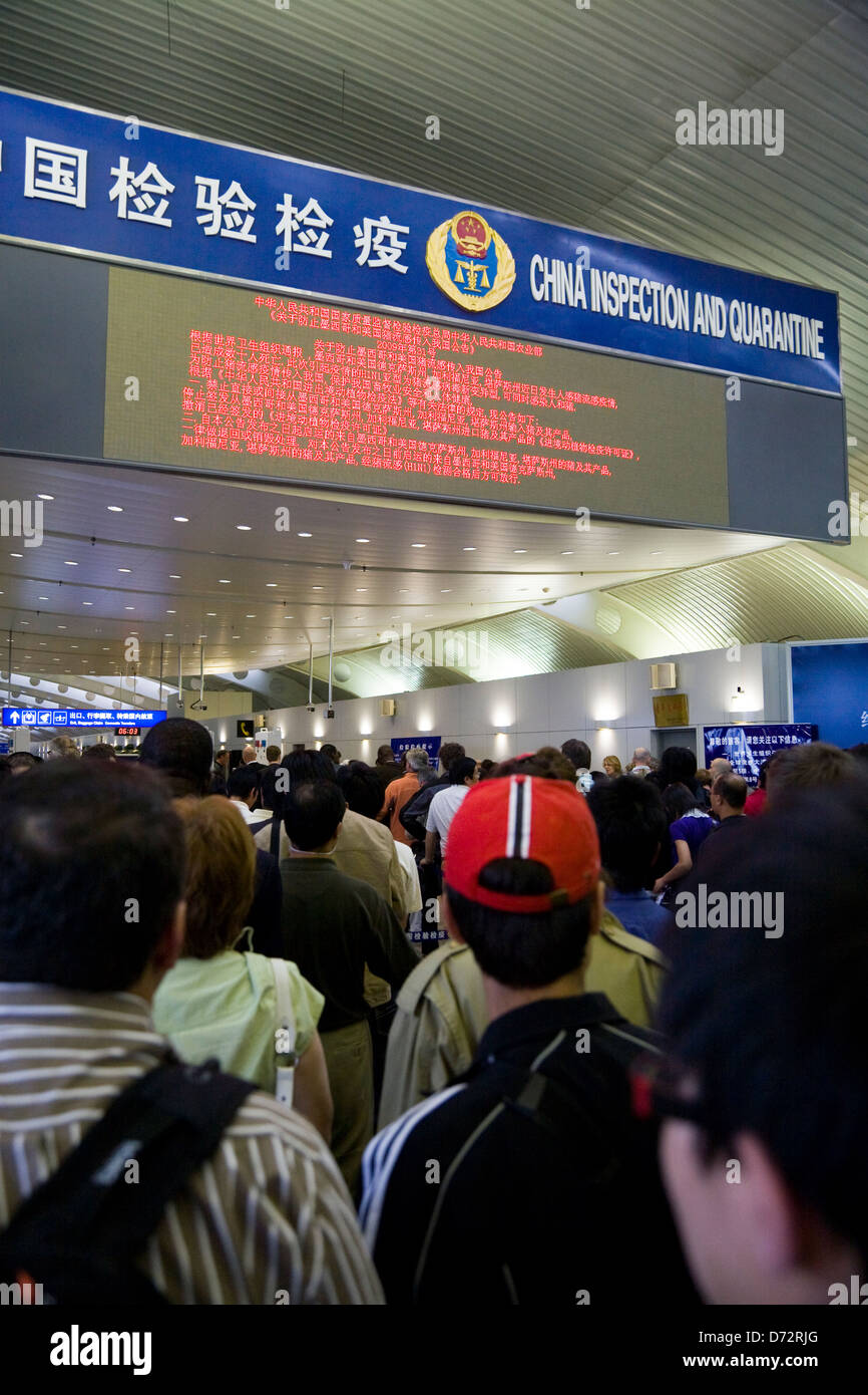 People & display sign / information board / Chinese immigration / at ...