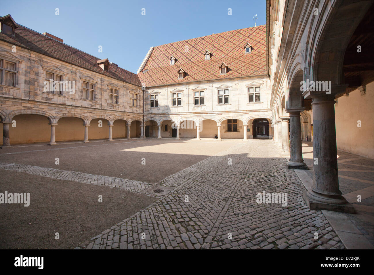 Besancon, France, the courtyard of the Palais Granvelle Stock Photo - Alamy