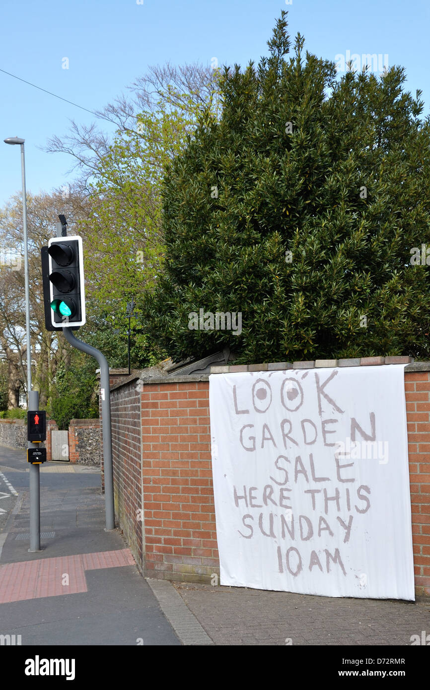 Garden Sale Sign Stock Photo - Alamy