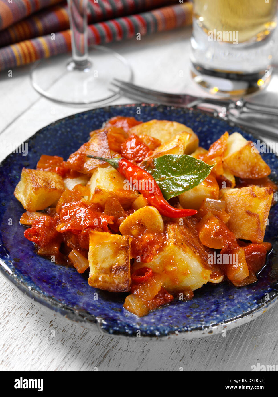 Vegetarian spanish tapas patas bravas bar snacks hi-res stock ...