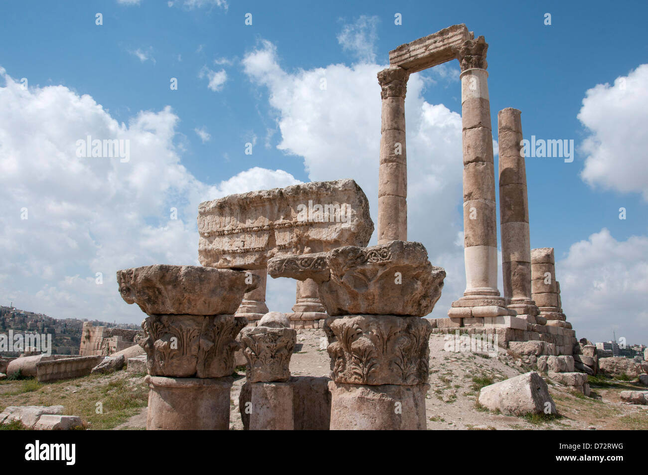 Jordan, Amman. The Roman citadel. Tourist sight Stock Photo - Alamy