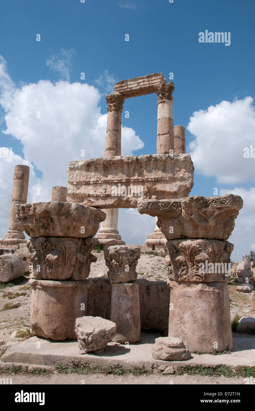 Jordan, Amman. The Roman citadel. Tourist sight Stock Photo - Alamy