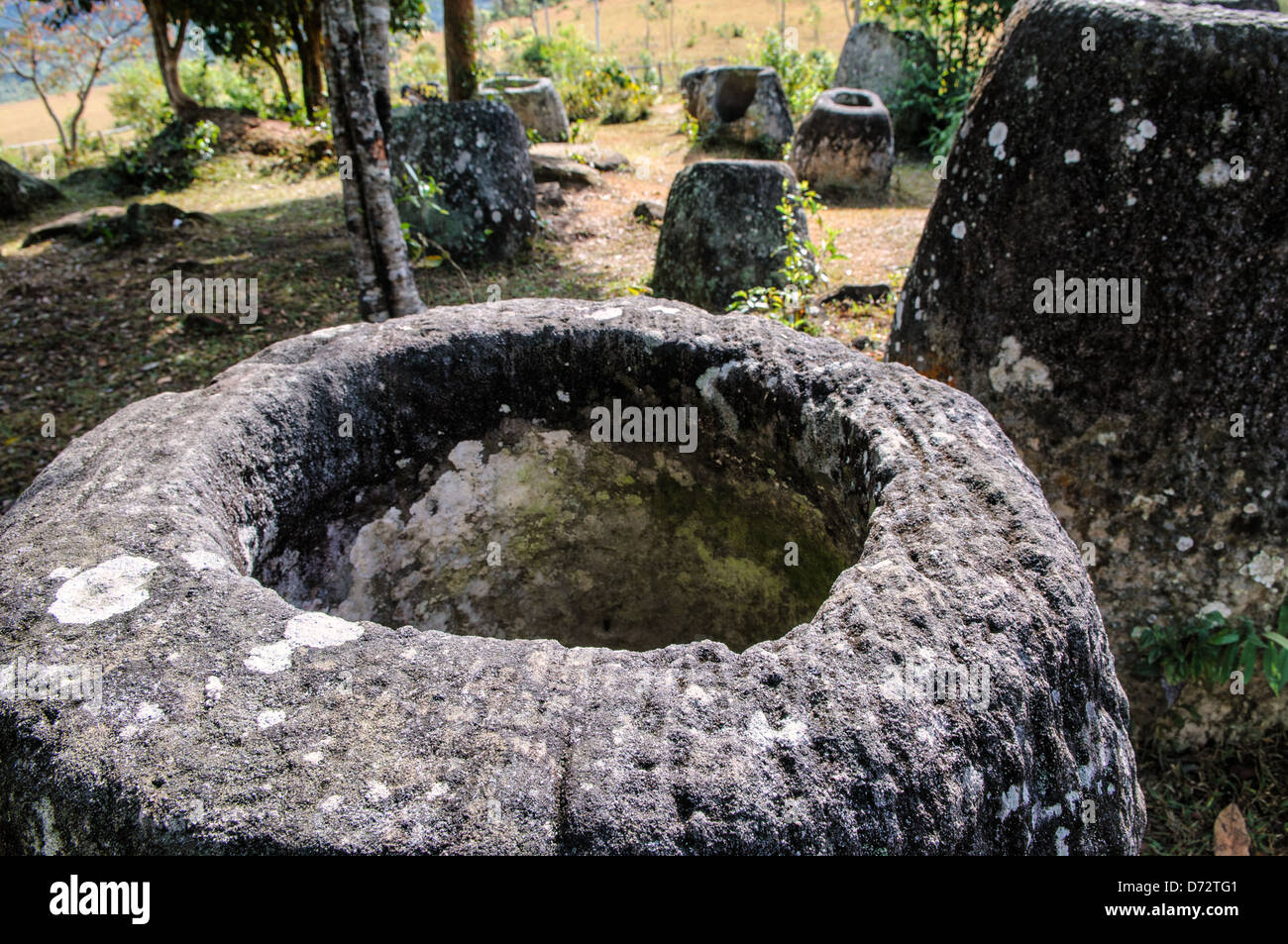 Plain Of Jars Stone Jar Site 3 Xiengkhouang Province Laos ...