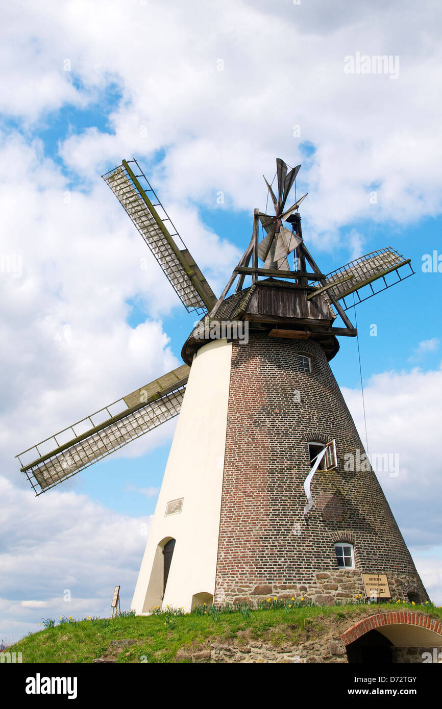 Smock mill from 1880 in Südhemmern near Hille in East-Westphalia Stock ...