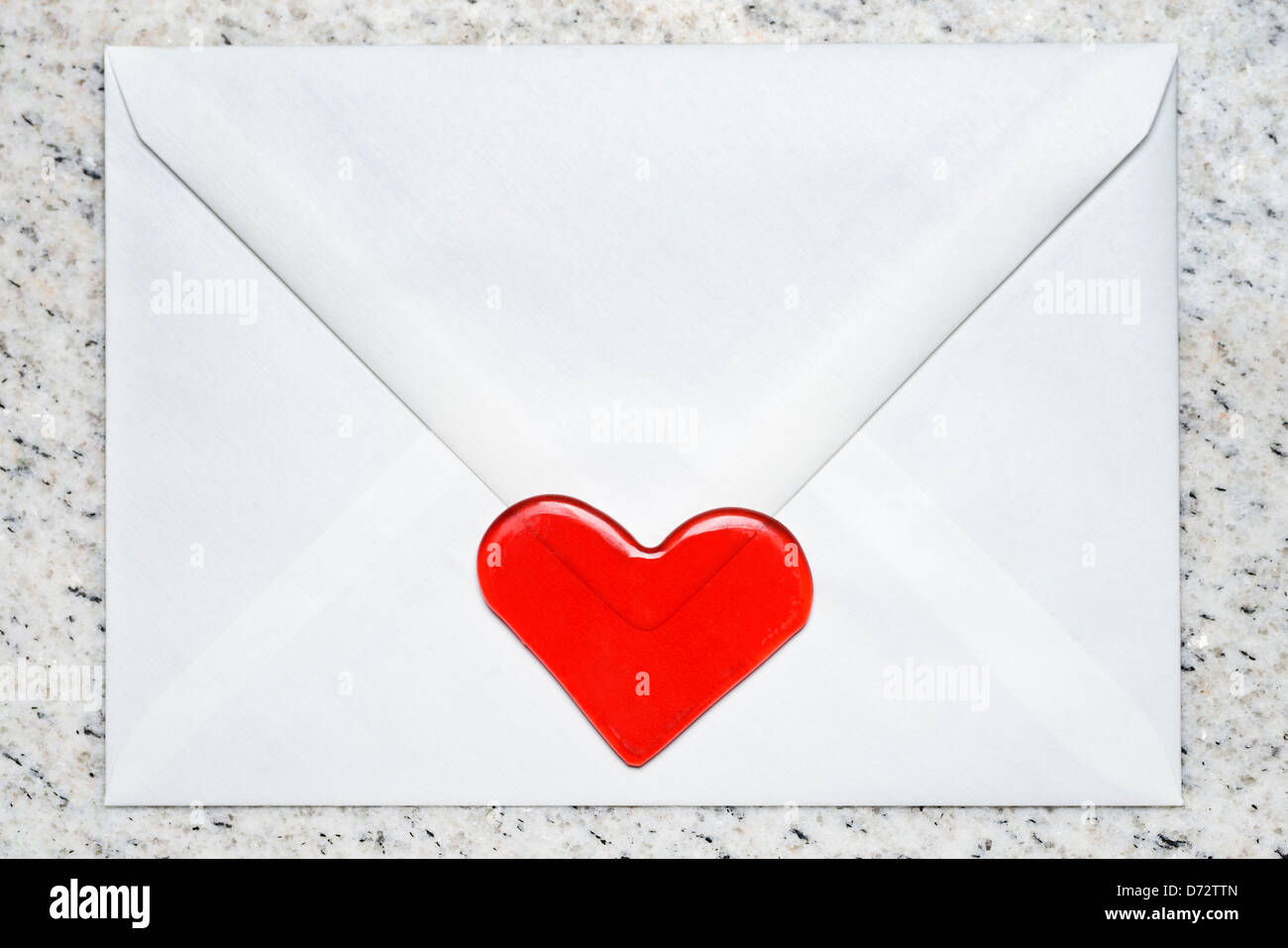 Valentine letter with heart Stock Photo - Alamy