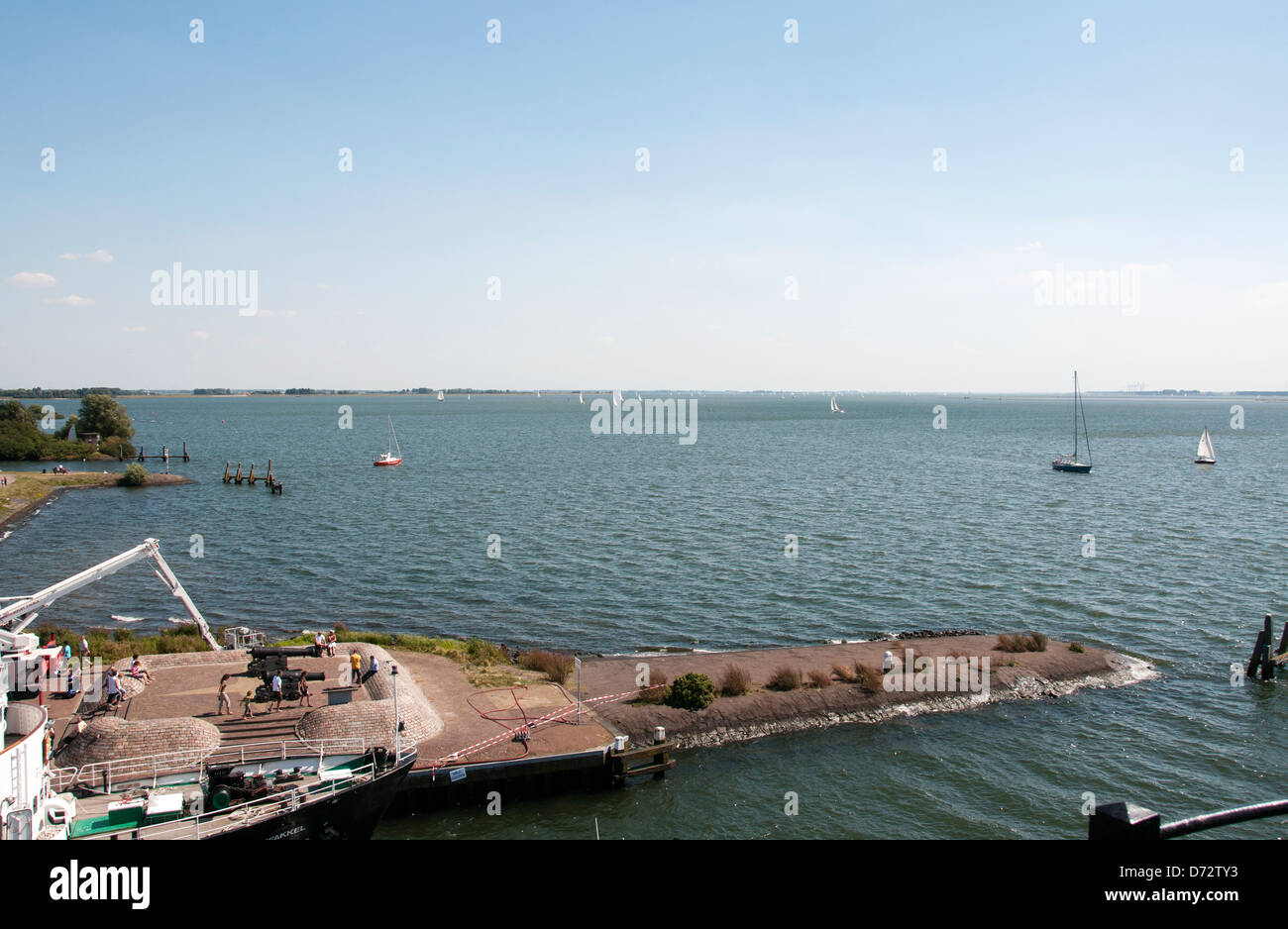 view on the lake Haringvliet in Holland Stock Photo - Alamy