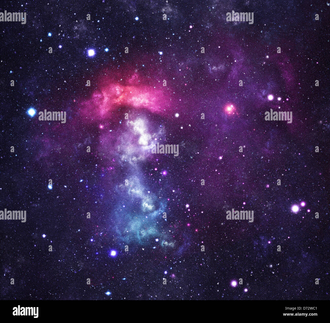 Space starfield with bright red nebula Stock Photo - Alamy