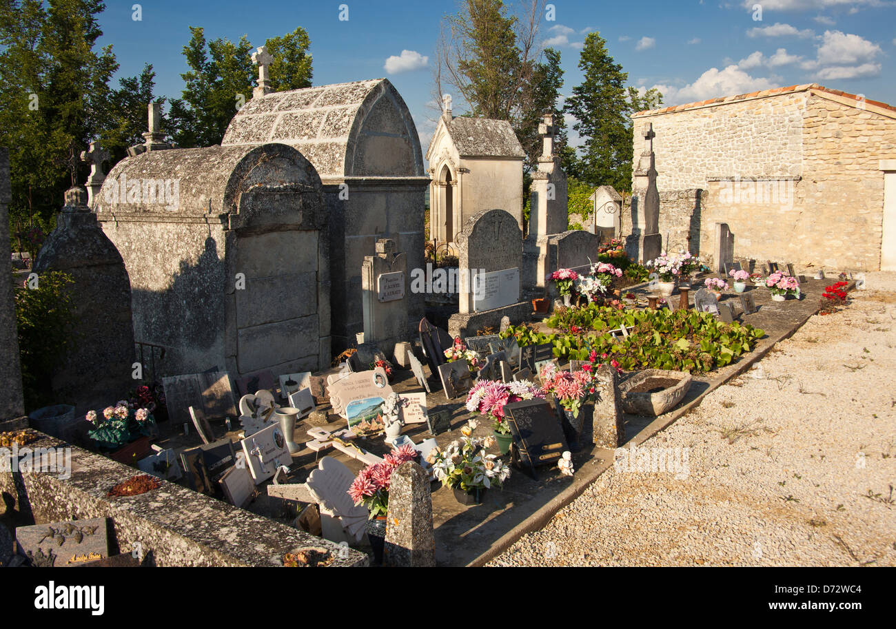 Saignon, France, tombs in a cemetery Stock Photo - Alamy