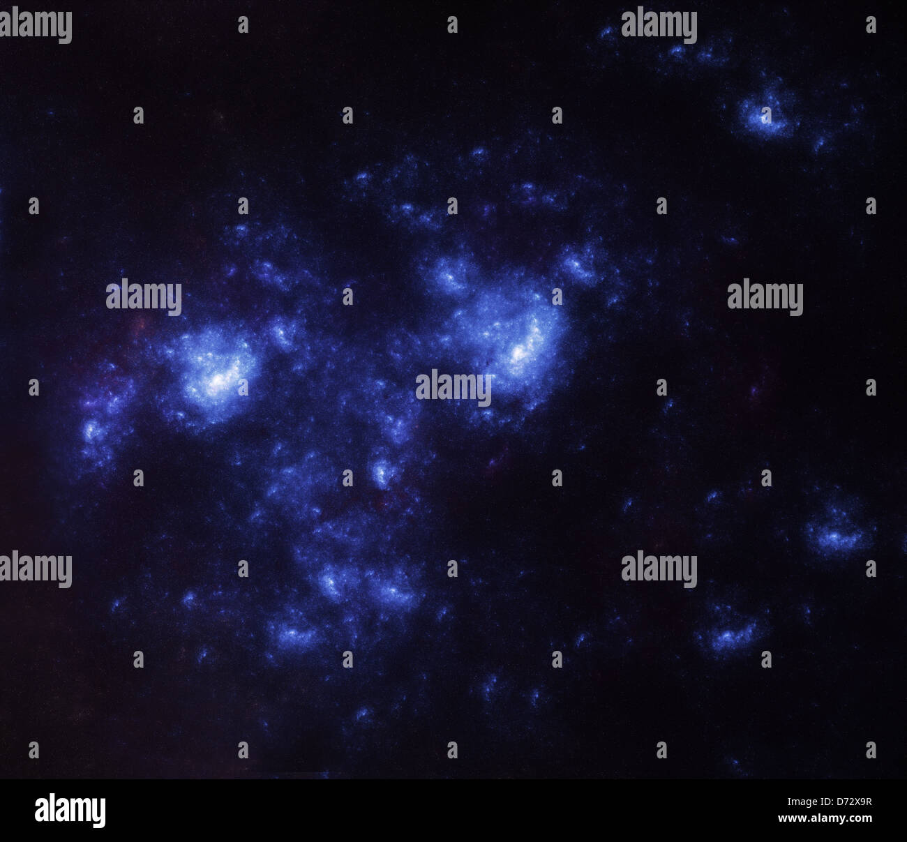 Blue space galaxy, blue abstract background Stock Photo - Alamy