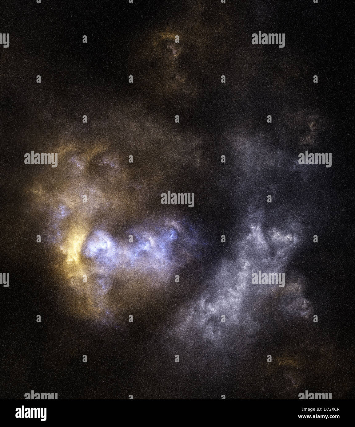 Yellow nebula on stars field, deep space background Stock Photo - Alamy