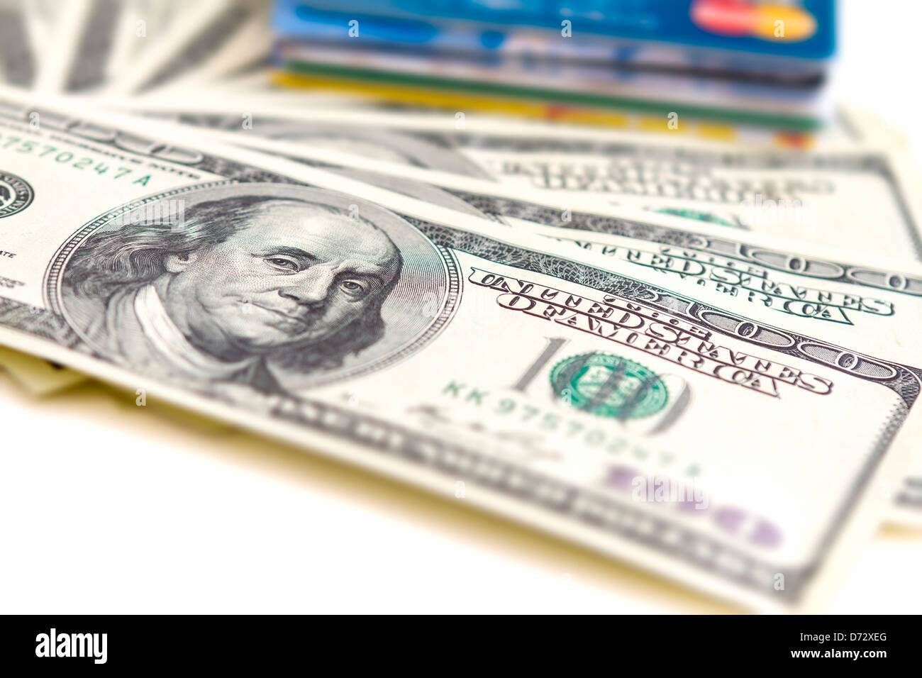 Dollar bills debit cards hi-res stock photography and images - Alamy