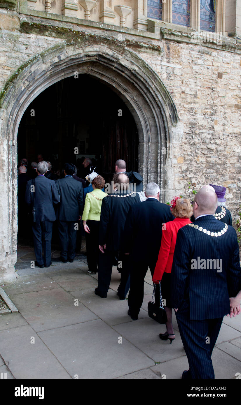 Shakespeare`s Birthday Church Procession, Stratford-upon-Avon, UK Stock ...