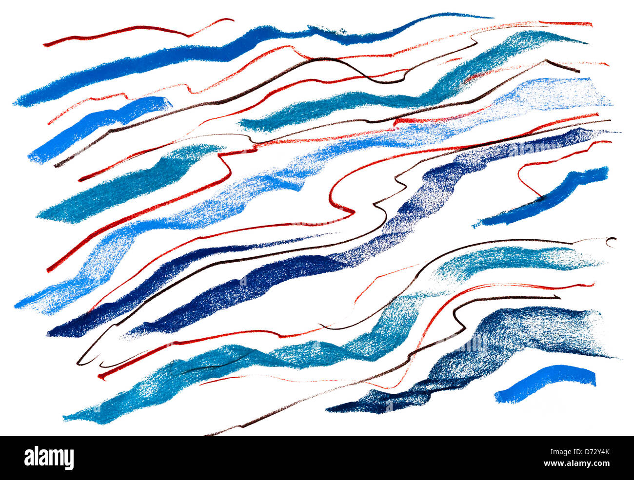 "River" abstract pastel drawing illustration - artwork by Ed Buziak ...