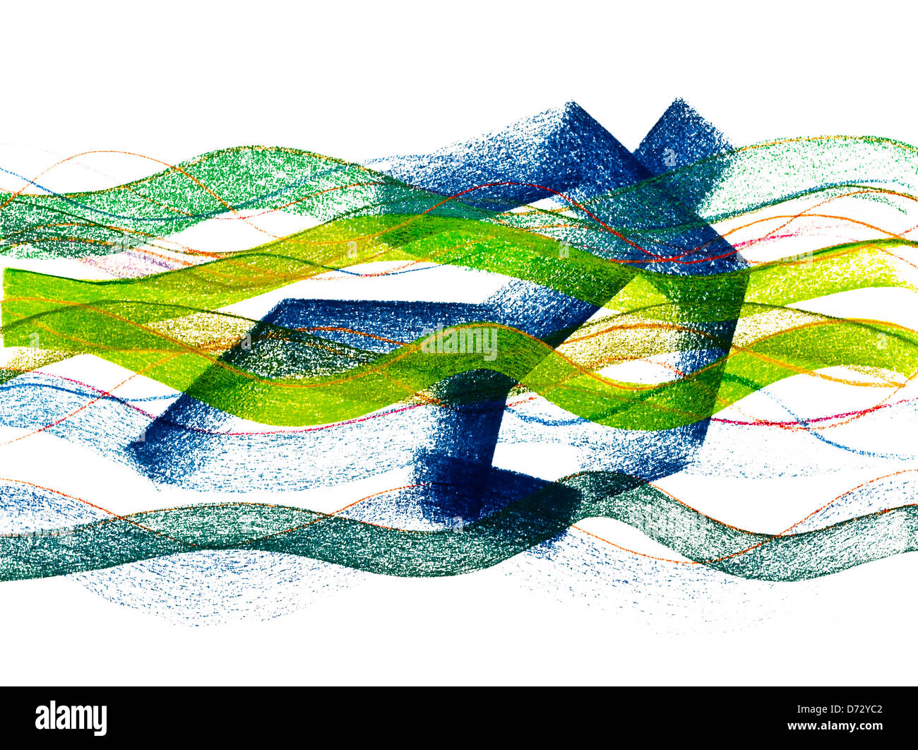 "Drowning Man" abstract pastel drawing illustration - artwork by Ed ...