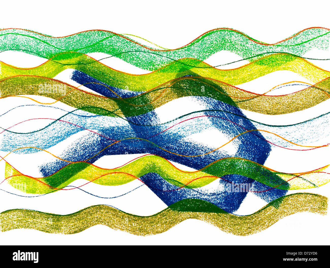 "Drowning Man" abstract pastel drawing illustration - artwork by Ed ...