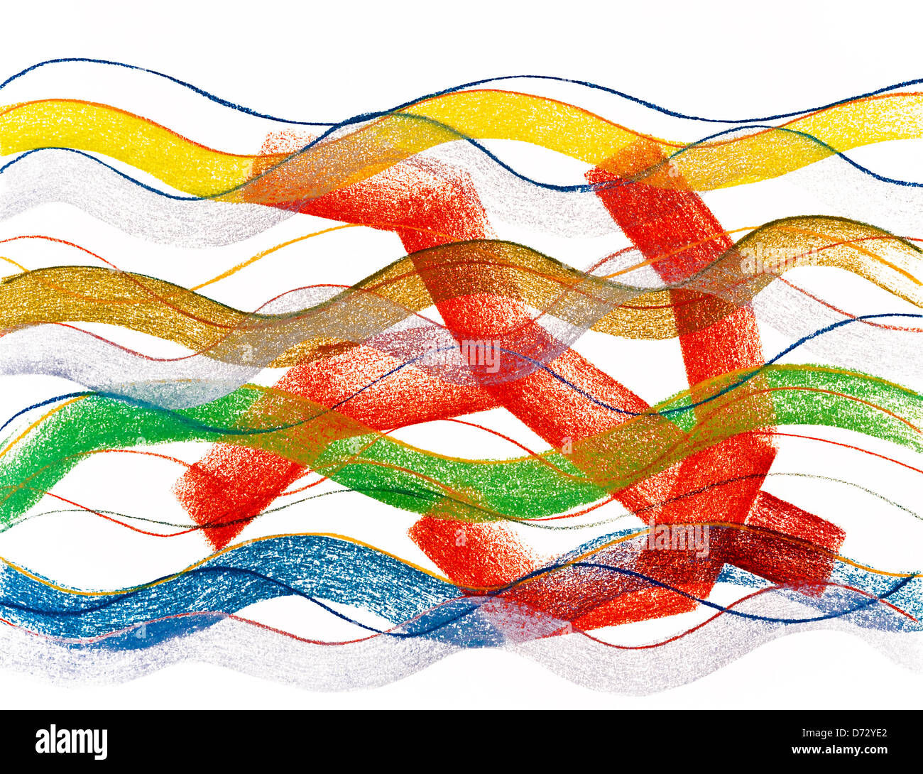 "Drowning Man" abstract pastel drawing illustration - artwork by Ed ...