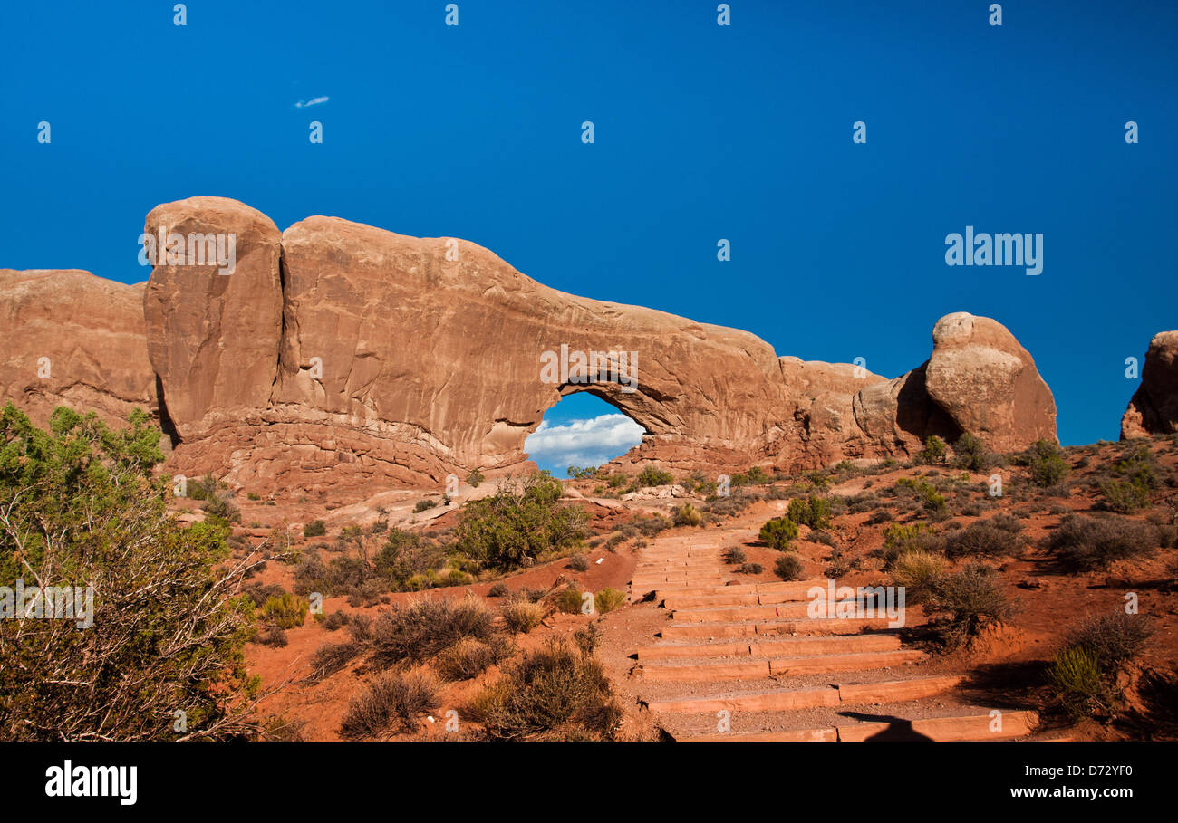 Window Arch in Arches National Park,Utah,United States Stock Photo - Alamy