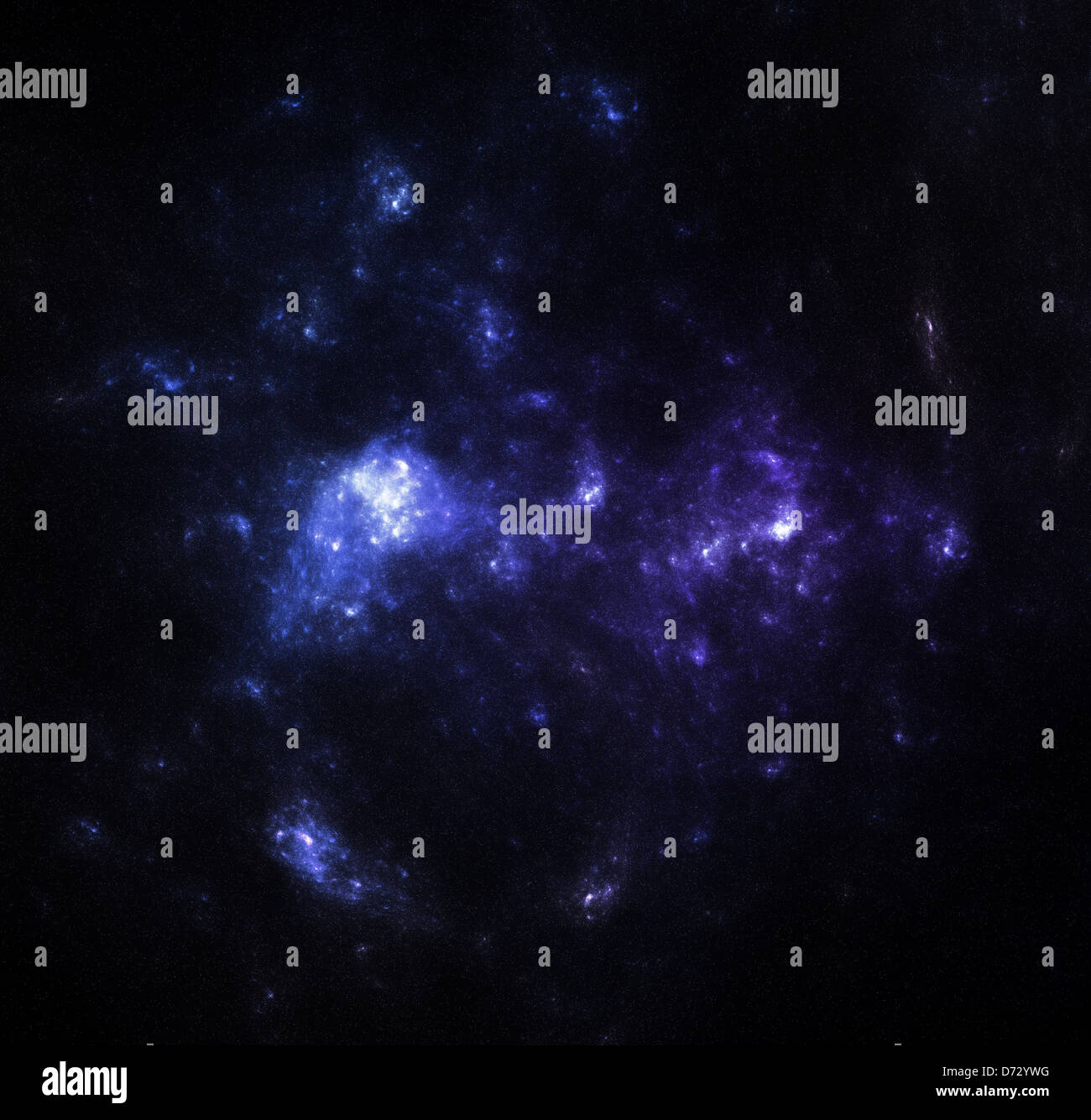 Blue smooth space nebula, stars background Stock Photo - Alamy