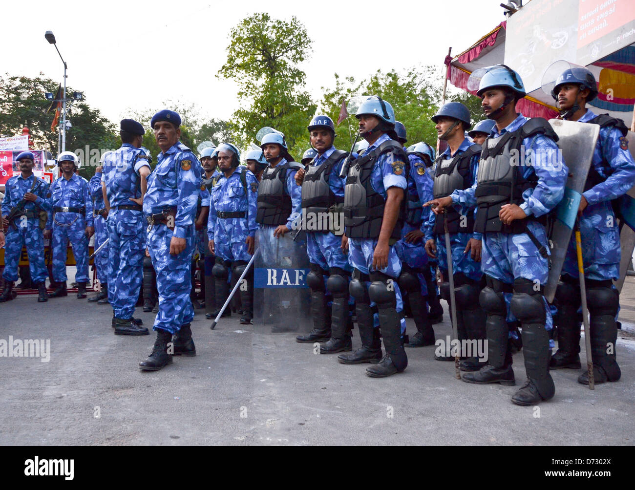 RAF indian polic force during rally Stock Photo - Alamy