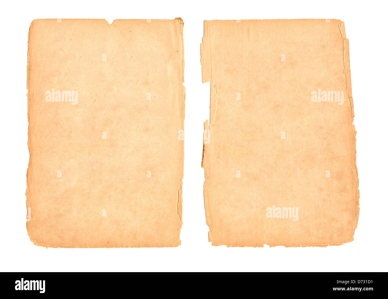 Two old blank papers Stock Photo - Alamy