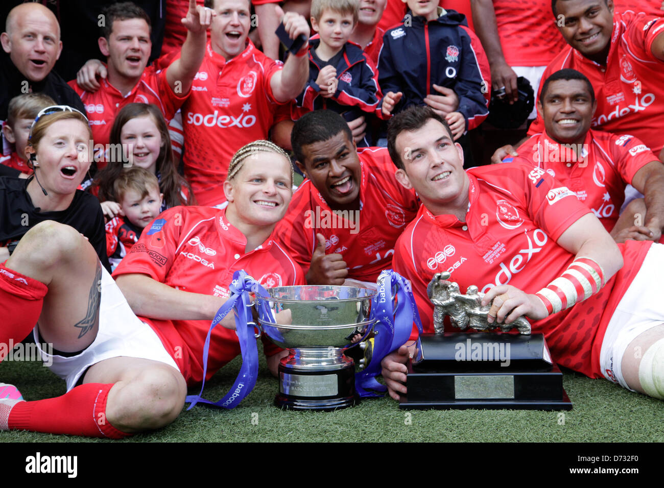 Corporal Ceri Cummings with the Babcock Bowl and Staff Sergeant Darrell ...