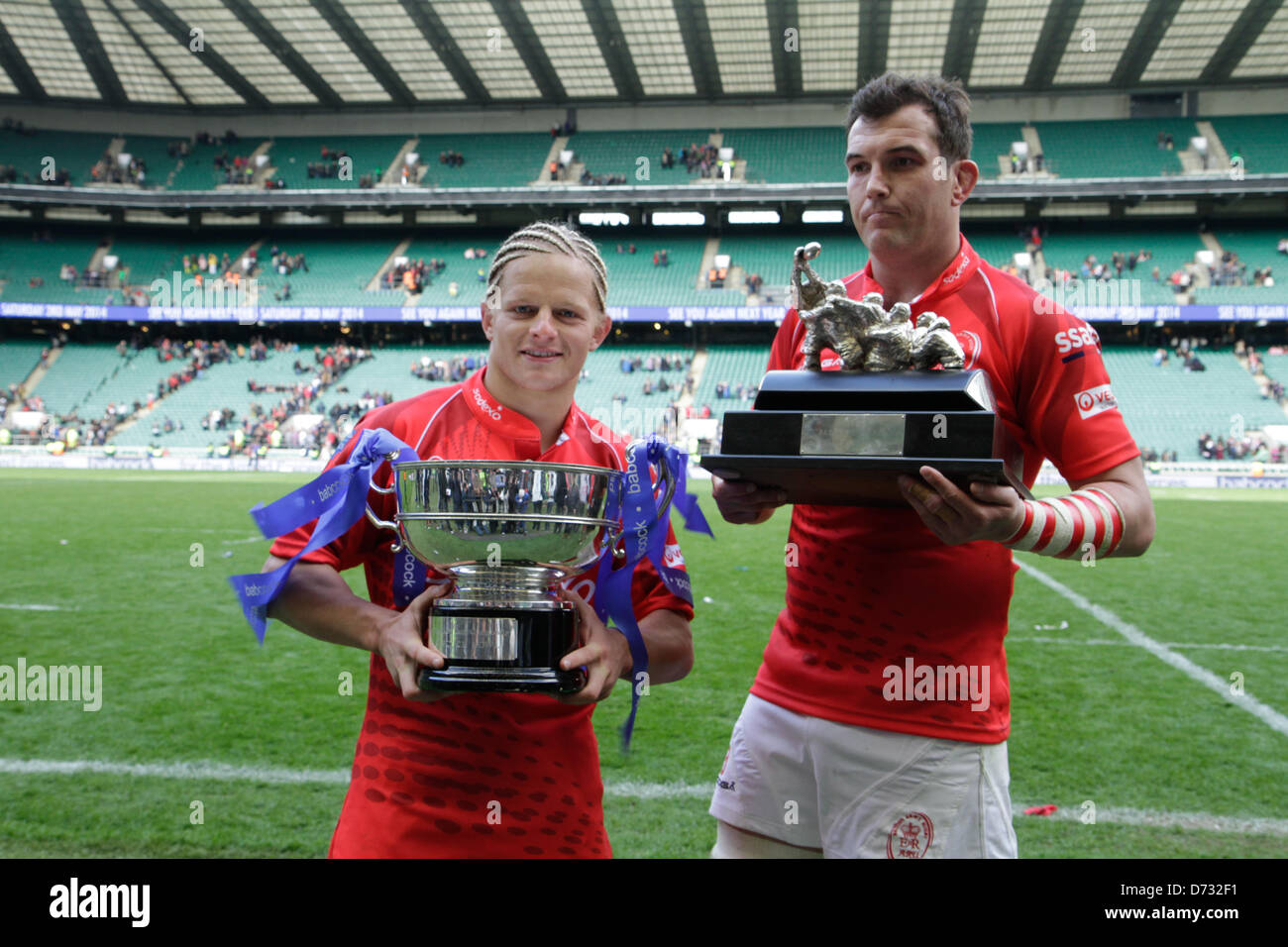 Corporal Ceri Cummings with the Babcock Bowl and Staff Sergeant Darrell ...