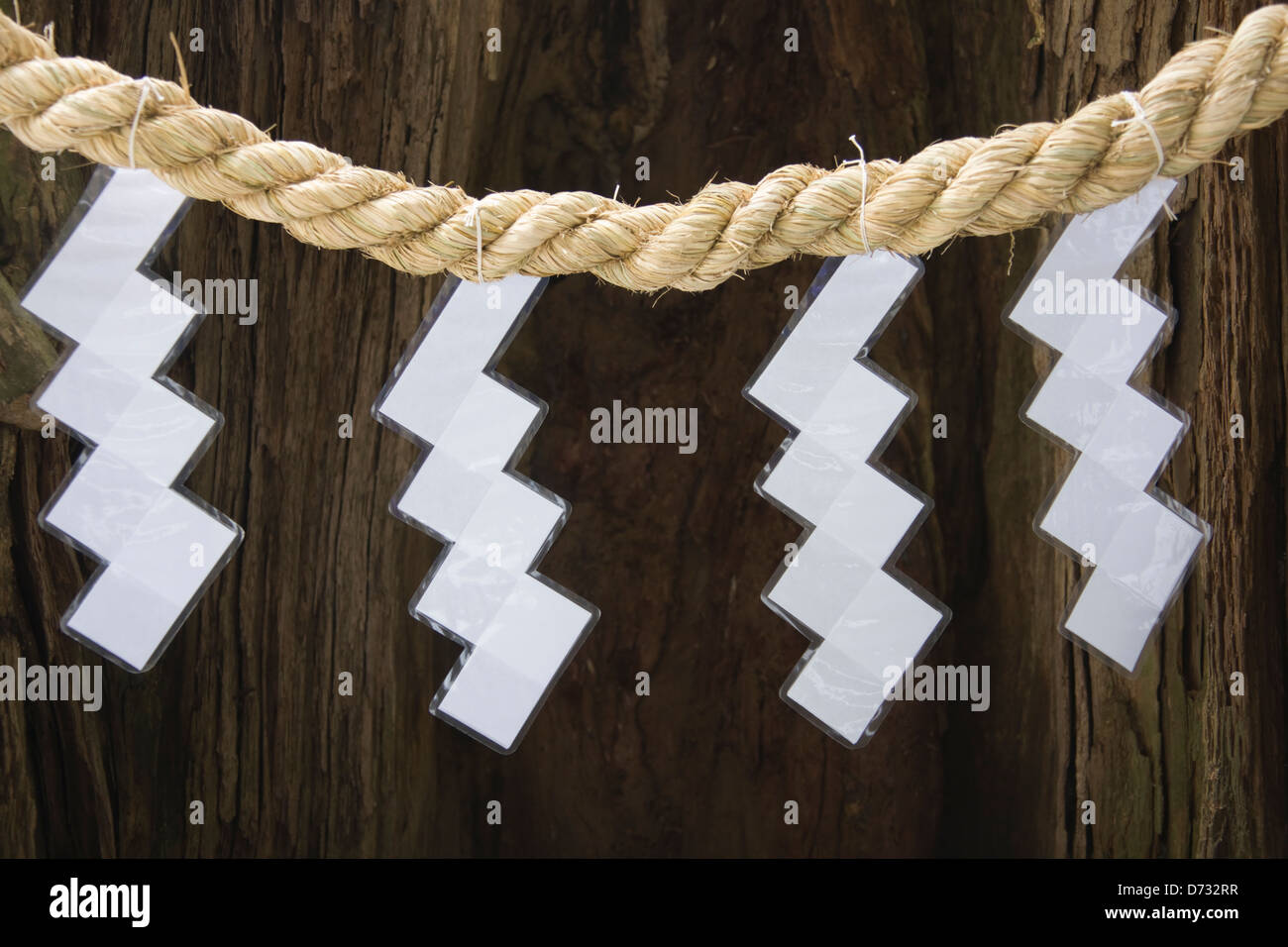 Praying rope with decoration, Toshogu Shrine, Nikko, Tochigi Prefecture ...