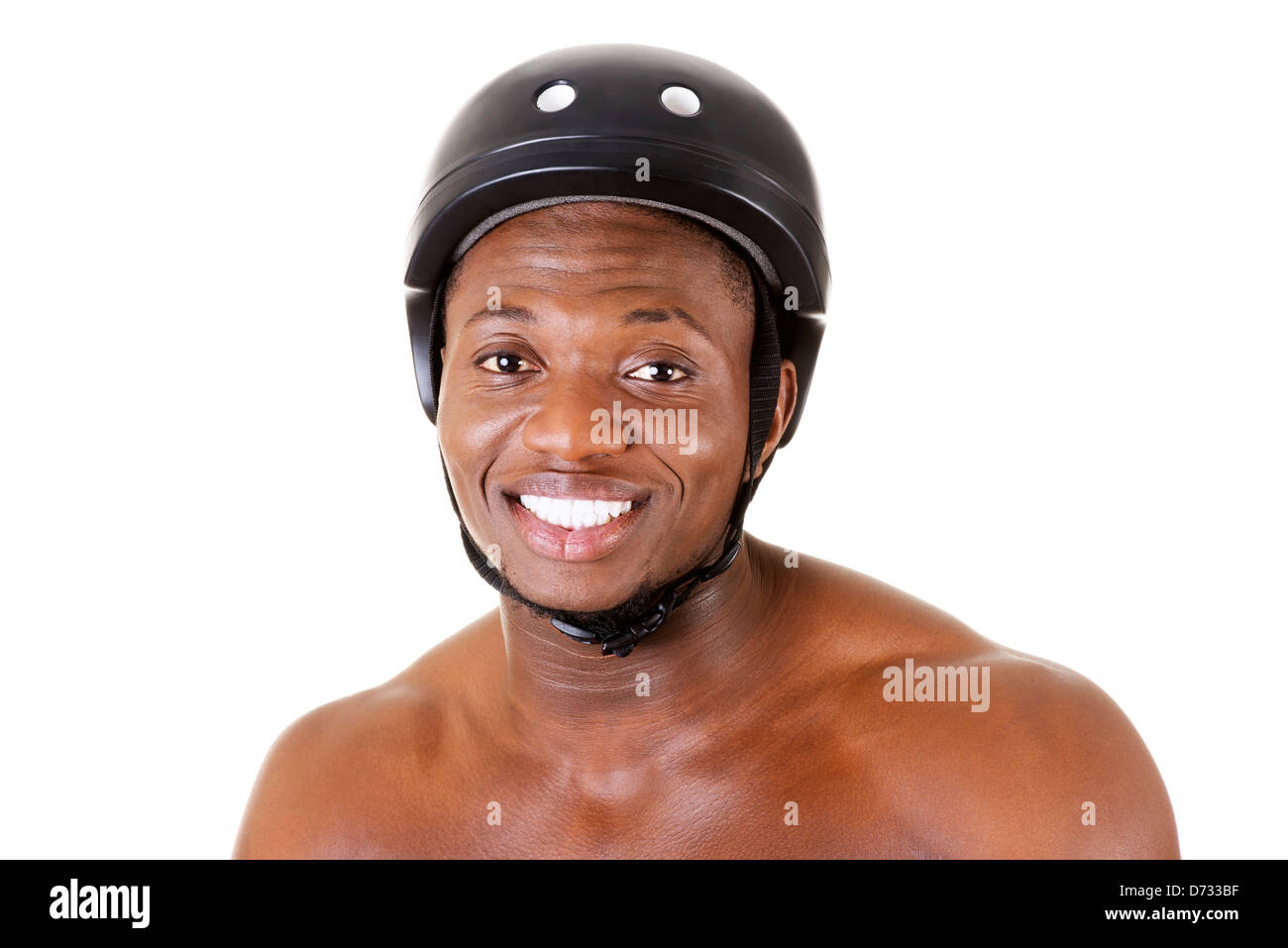 Skate man in helmet portrait Stock Photo - Alamy