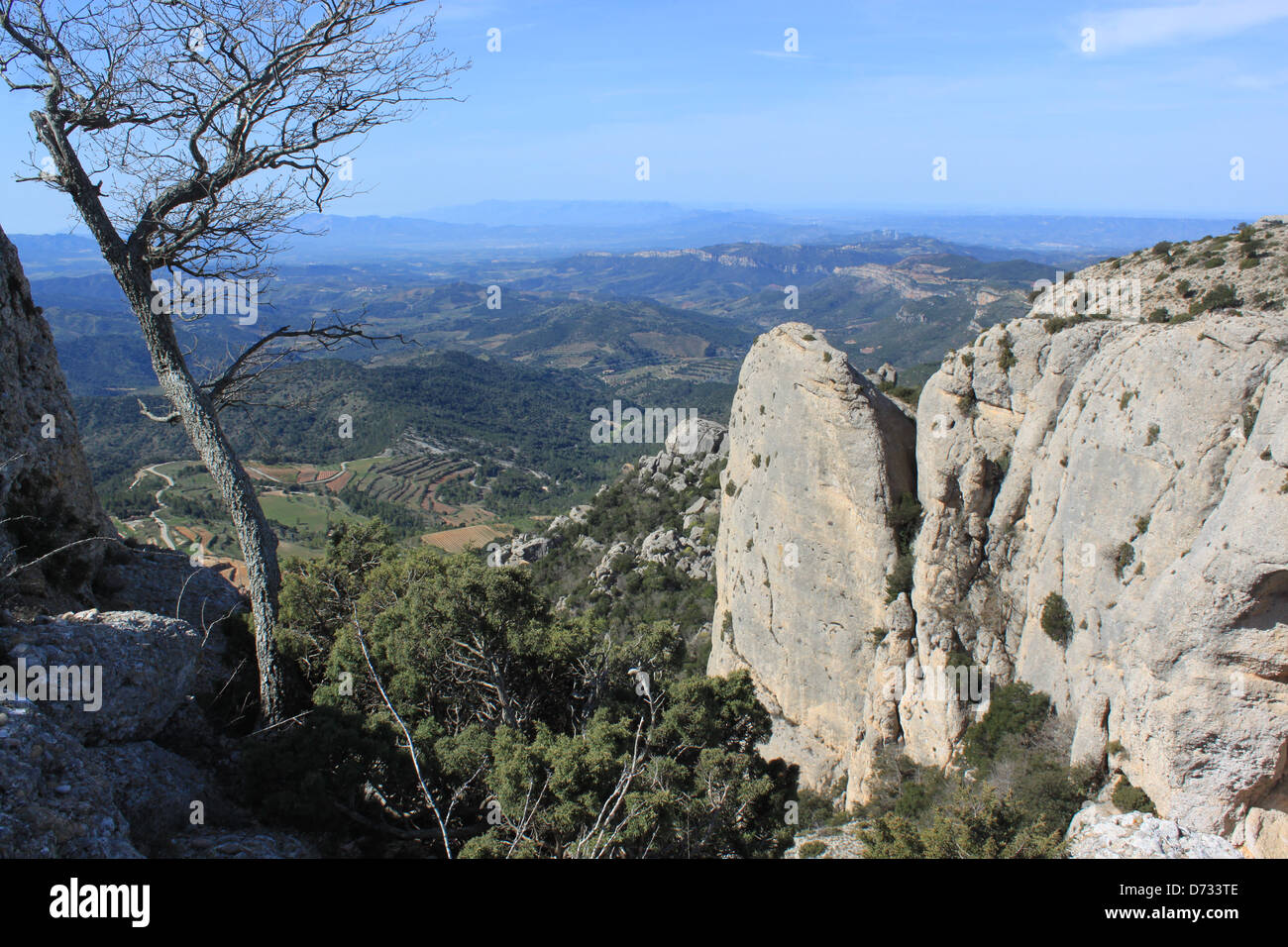 Parque Natural de Montsant in Spain from clifftop Stock Photo - Alamy