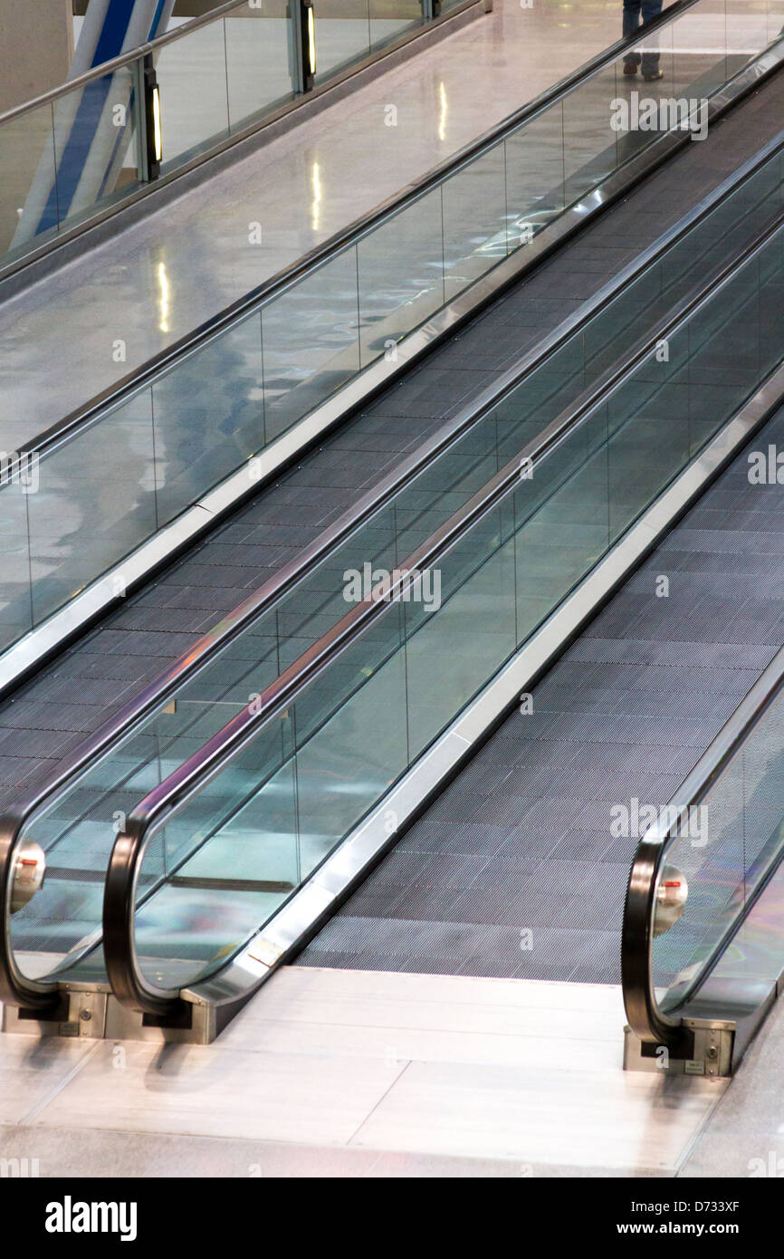Moving sidewalk at the Denver International Airport Stock Photo - Alamy