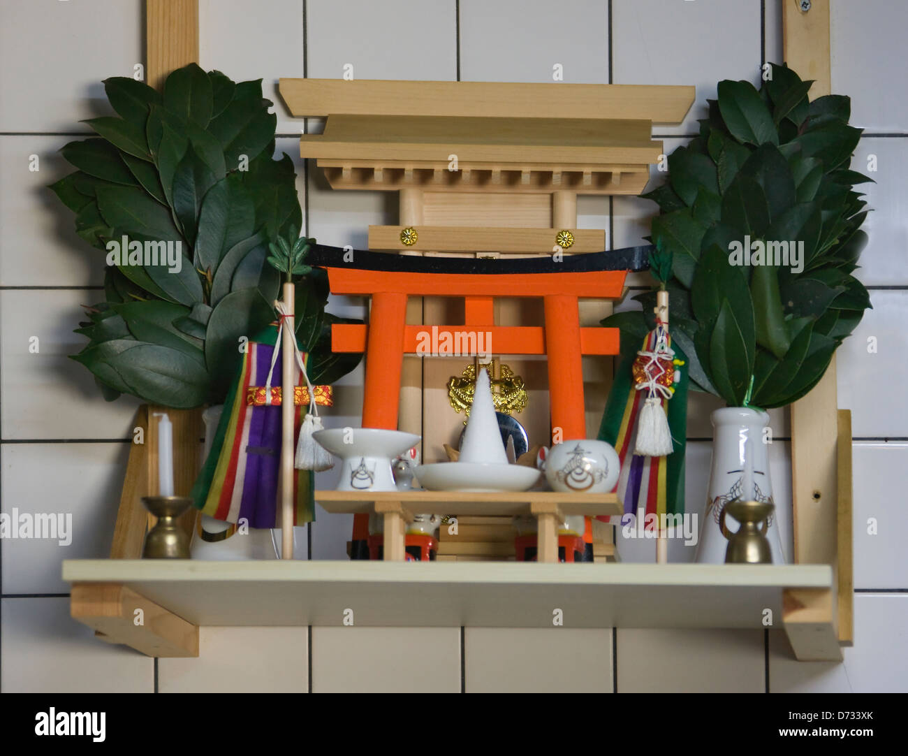 Shrine on the wall, Kyoto, Japan Stock Photo - Alamy