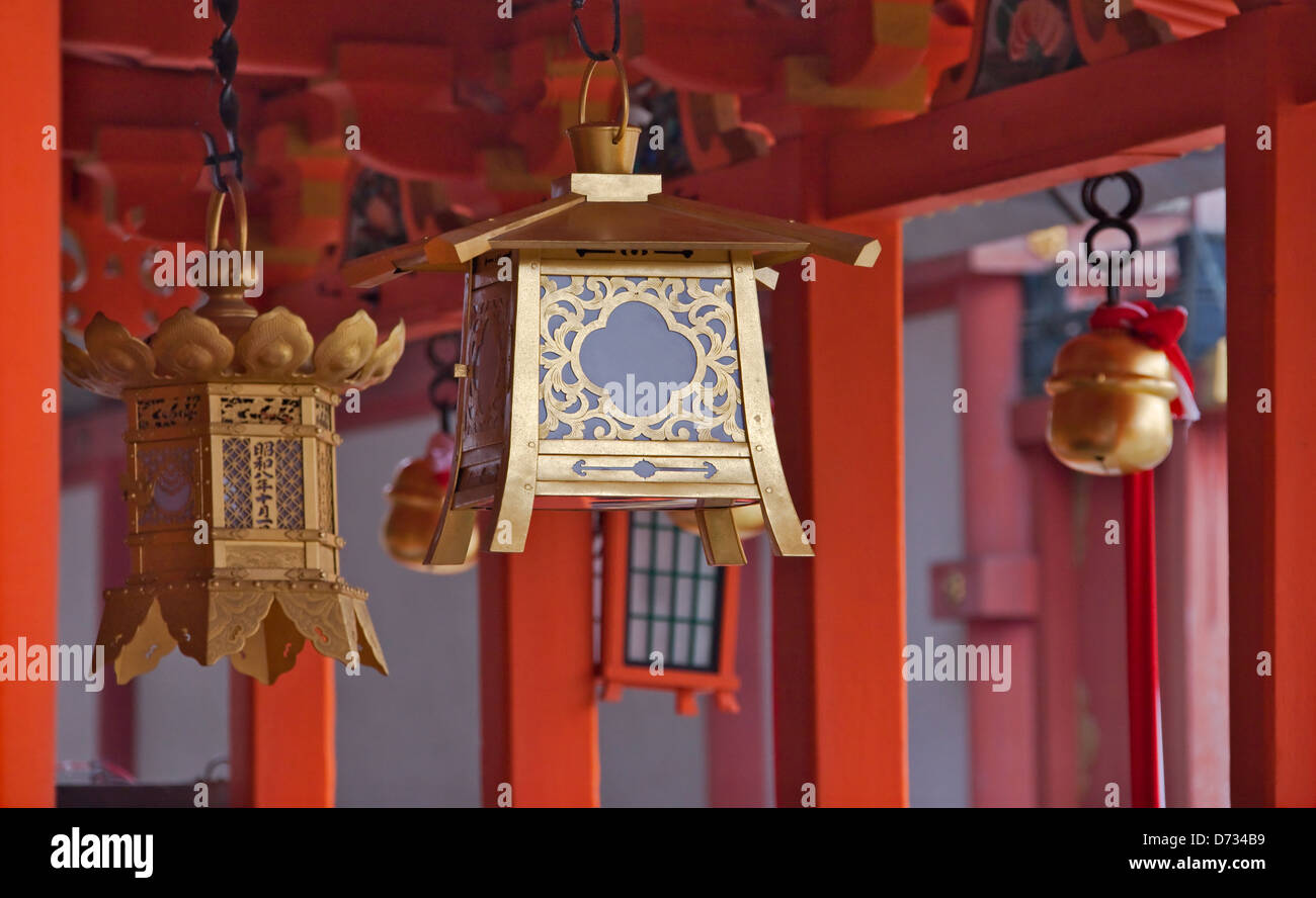 Lantern in Fushimi Inari Shrine, Kyoto, Japan Stock Photo - Alamy