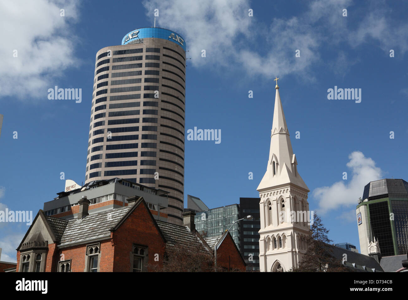 It has become an iconic structure in aucklands skyline hi-res stock ...
