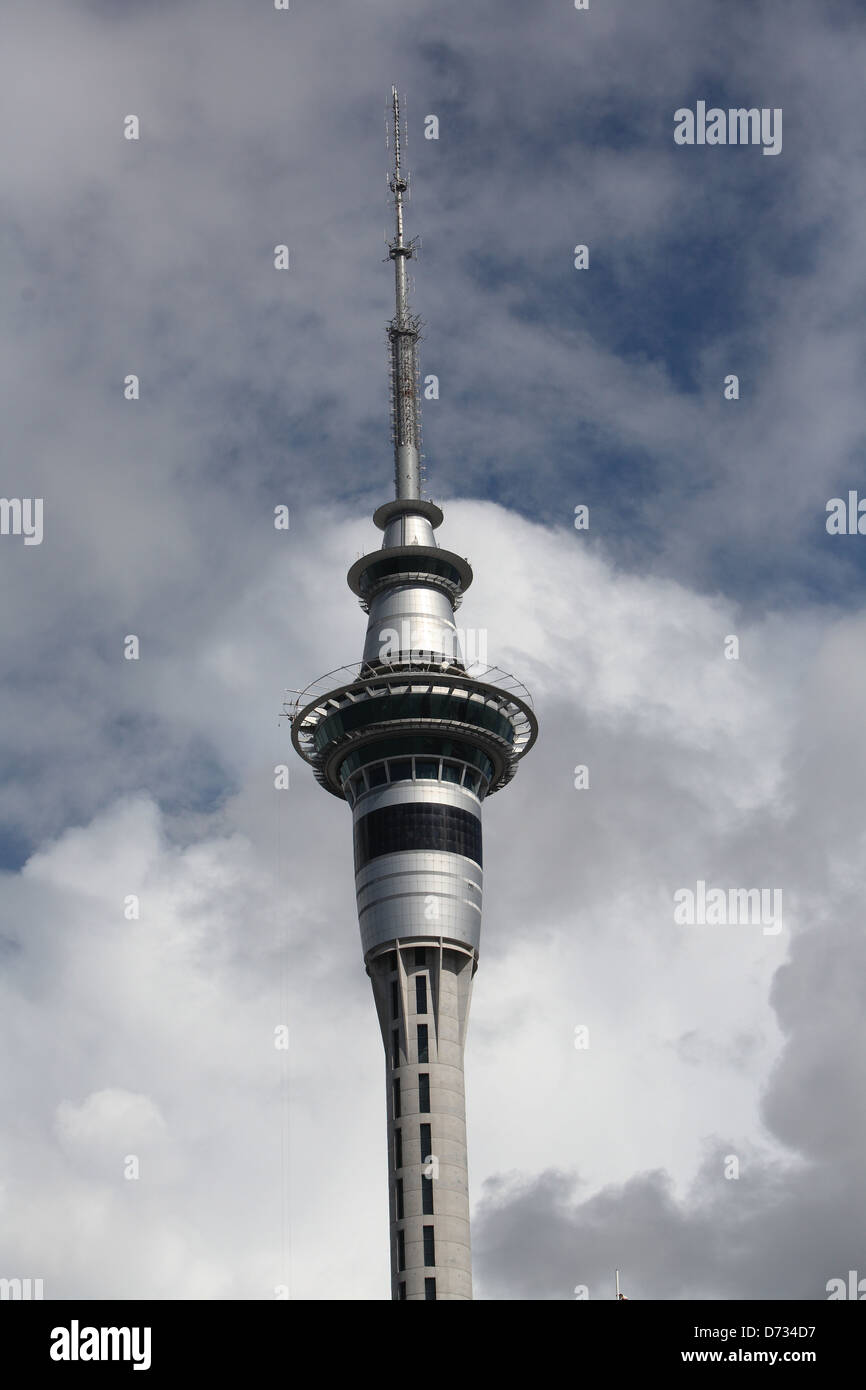 It has become an iconic structure in aucklands skyline hi-res stock ...