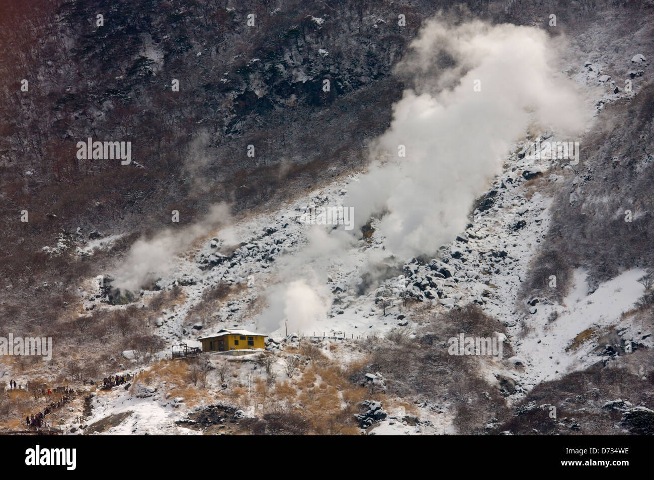 Thermal heat from underground in the mountain, Hakone, Kanagawa ...