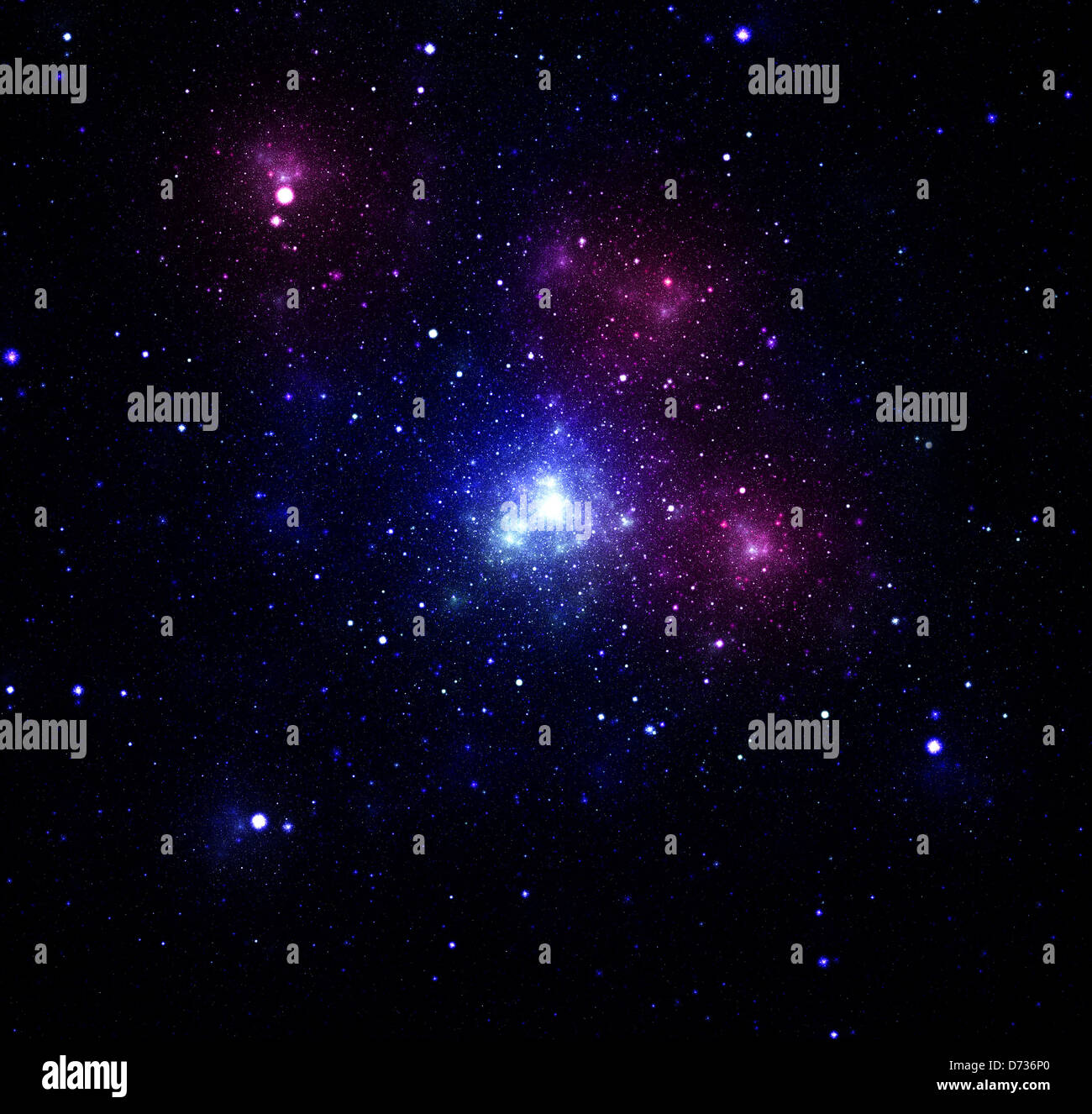 Space stars and nebula as blue and purple abstract background Stock ...
