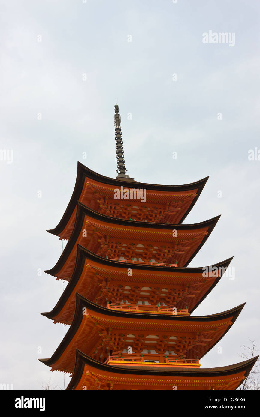 Pagoda of Itsukushima Jinja Shrine, Miyajima, Japan Stock Photo - Alamy