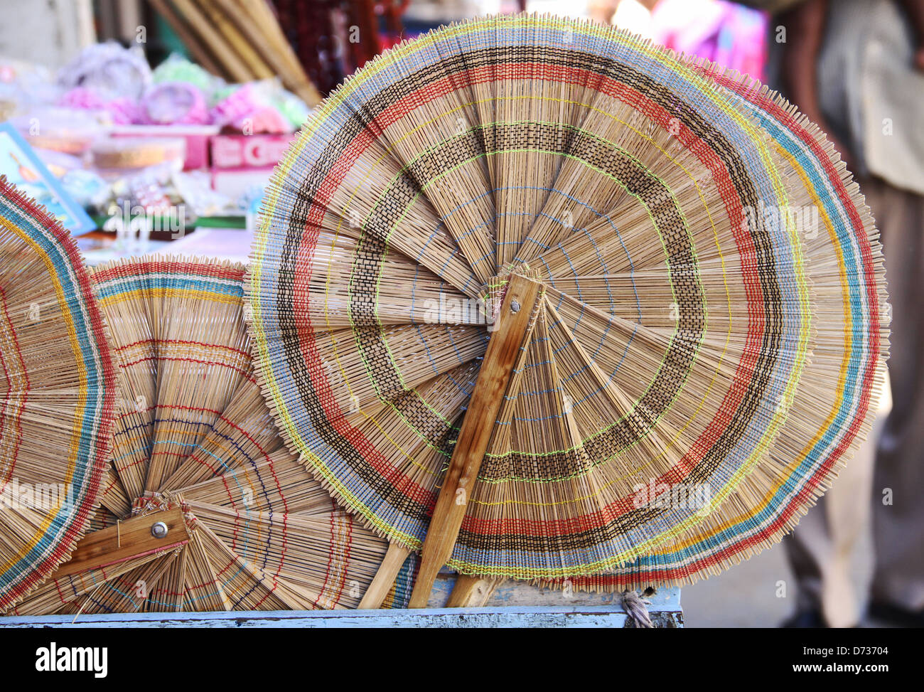Indian Hand fans Stock Photo - Alamy