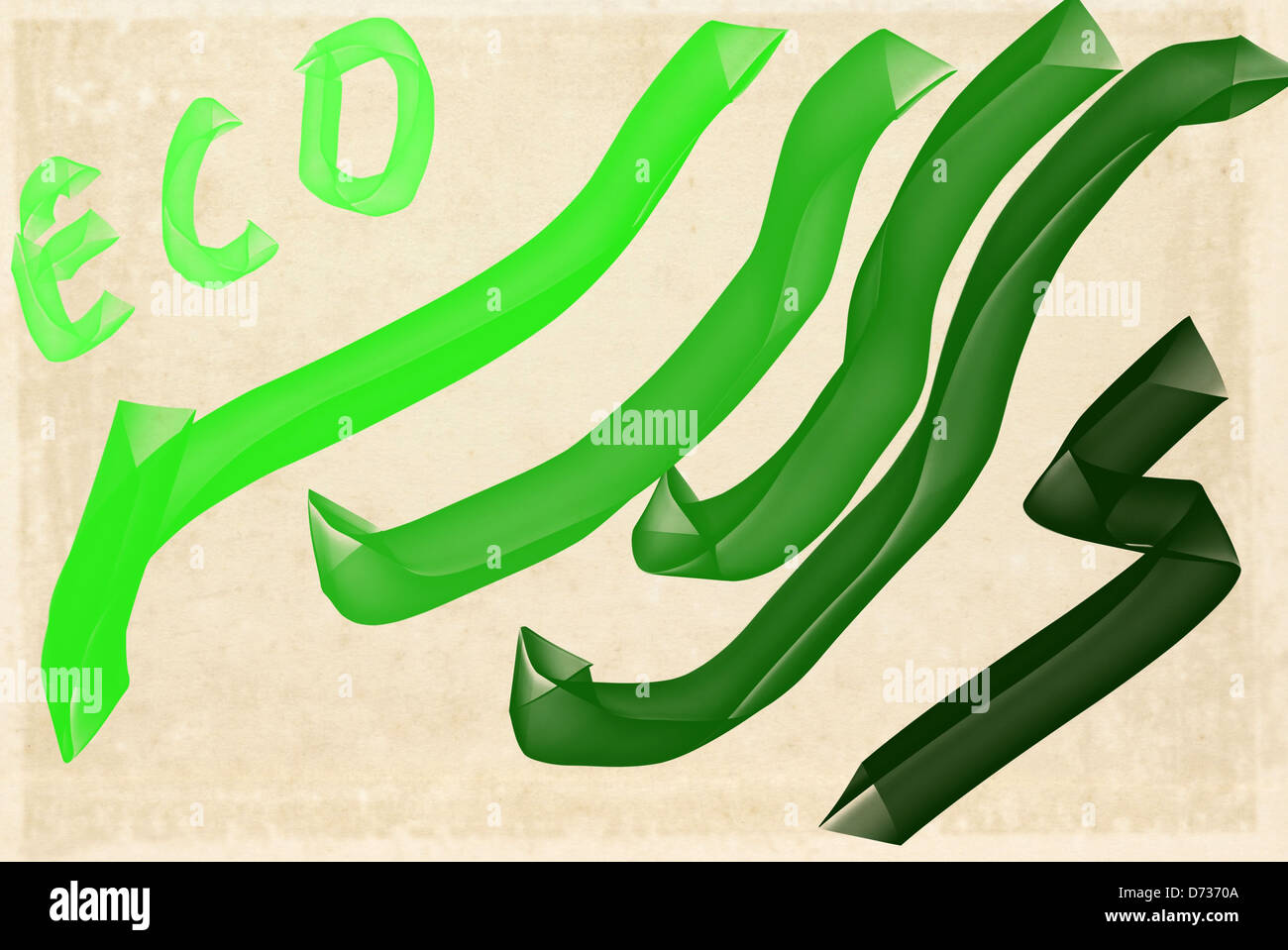 Eco Concept Theme - Hand Painted Illustration Stock Photo - Alamy