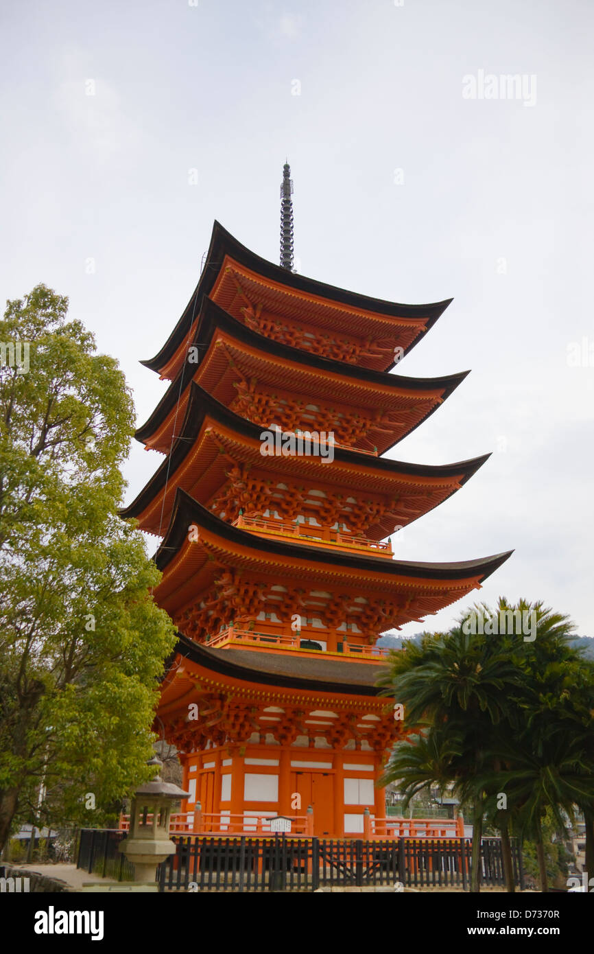Pagoda of Itsukushima Jinja Shrine, Miyajima, Japan Stock Photo - Alamy
