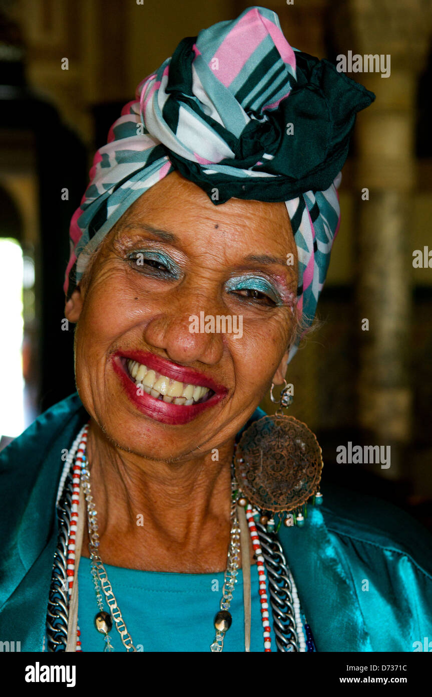 portrait of a happy Cuban woman, Cienfuegos, Cuba. credit: Kraig Lieb ...