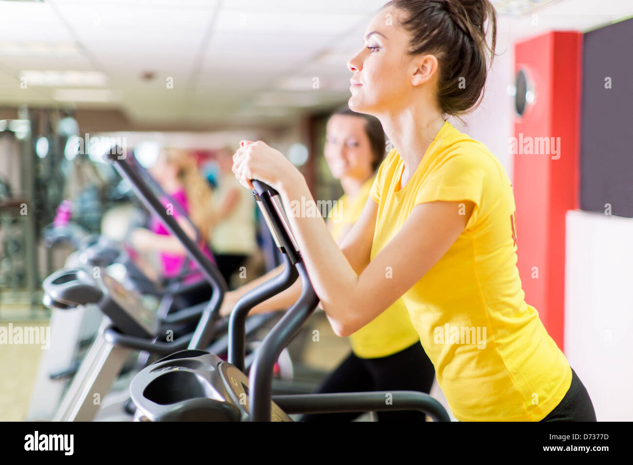 Woman cardio training Stock Photo - Alamy