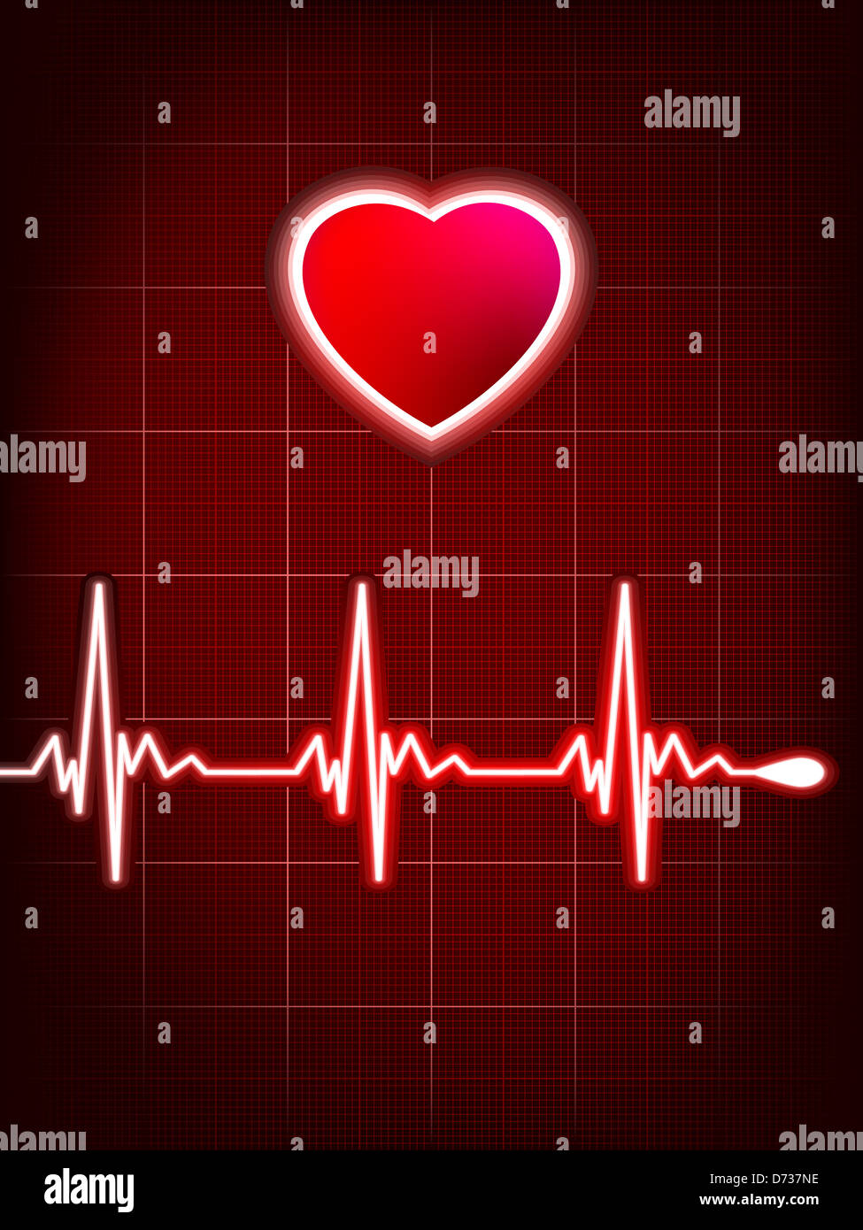 Abstract heart beats cardiogram hi-res stock photography and images - Alamy