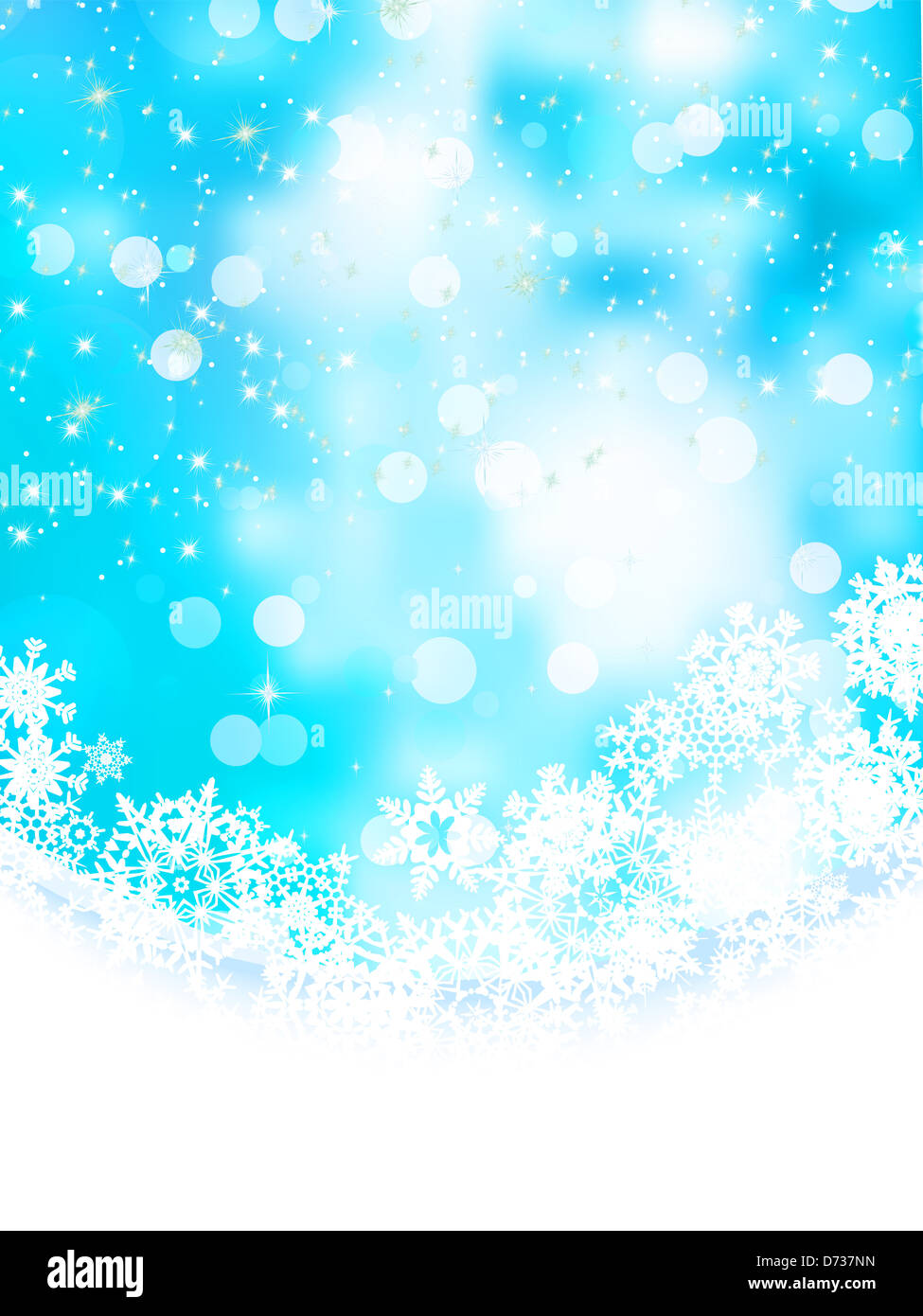 Blue background with snowflakes Stock Photo - Alamy