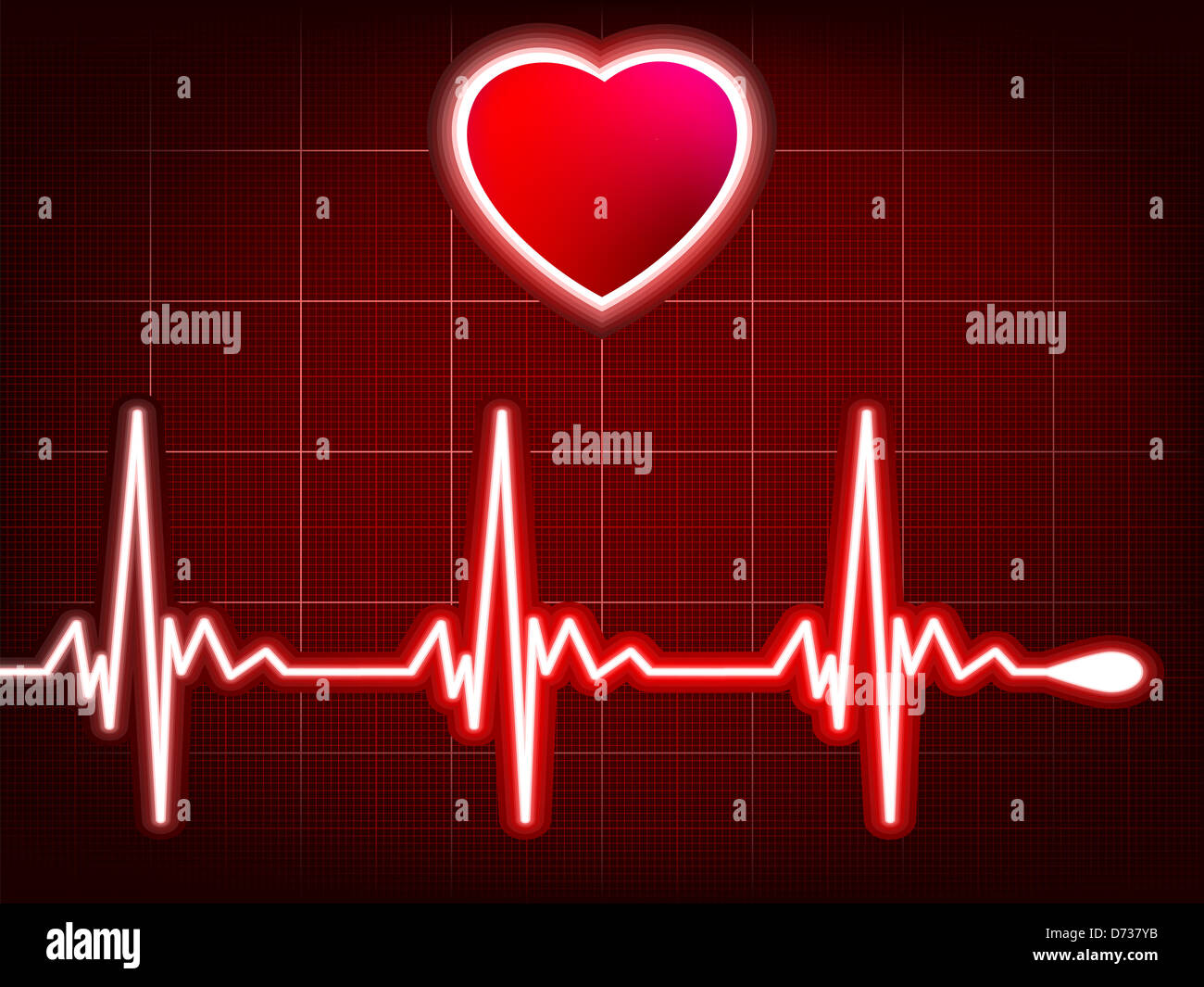 Heart beating monitor Stock Photo - Alamy