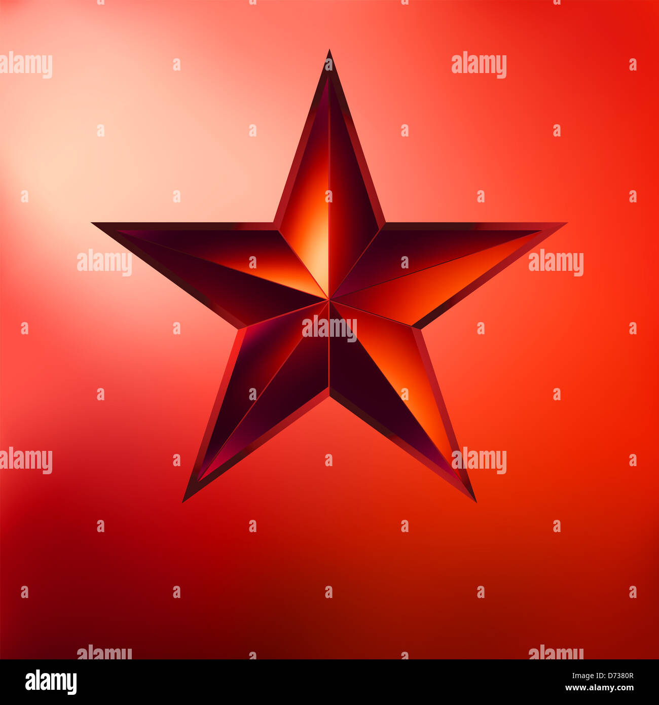 Illustration of a Red star on red background Stock Photo - Alamy