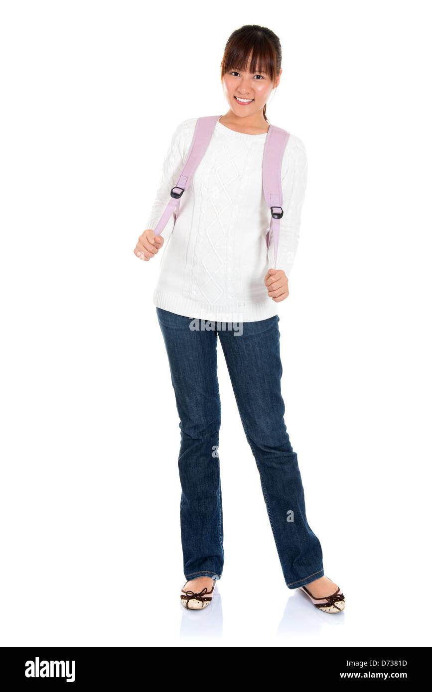Full body standing student teen hi-res stock photography and images - Alamy