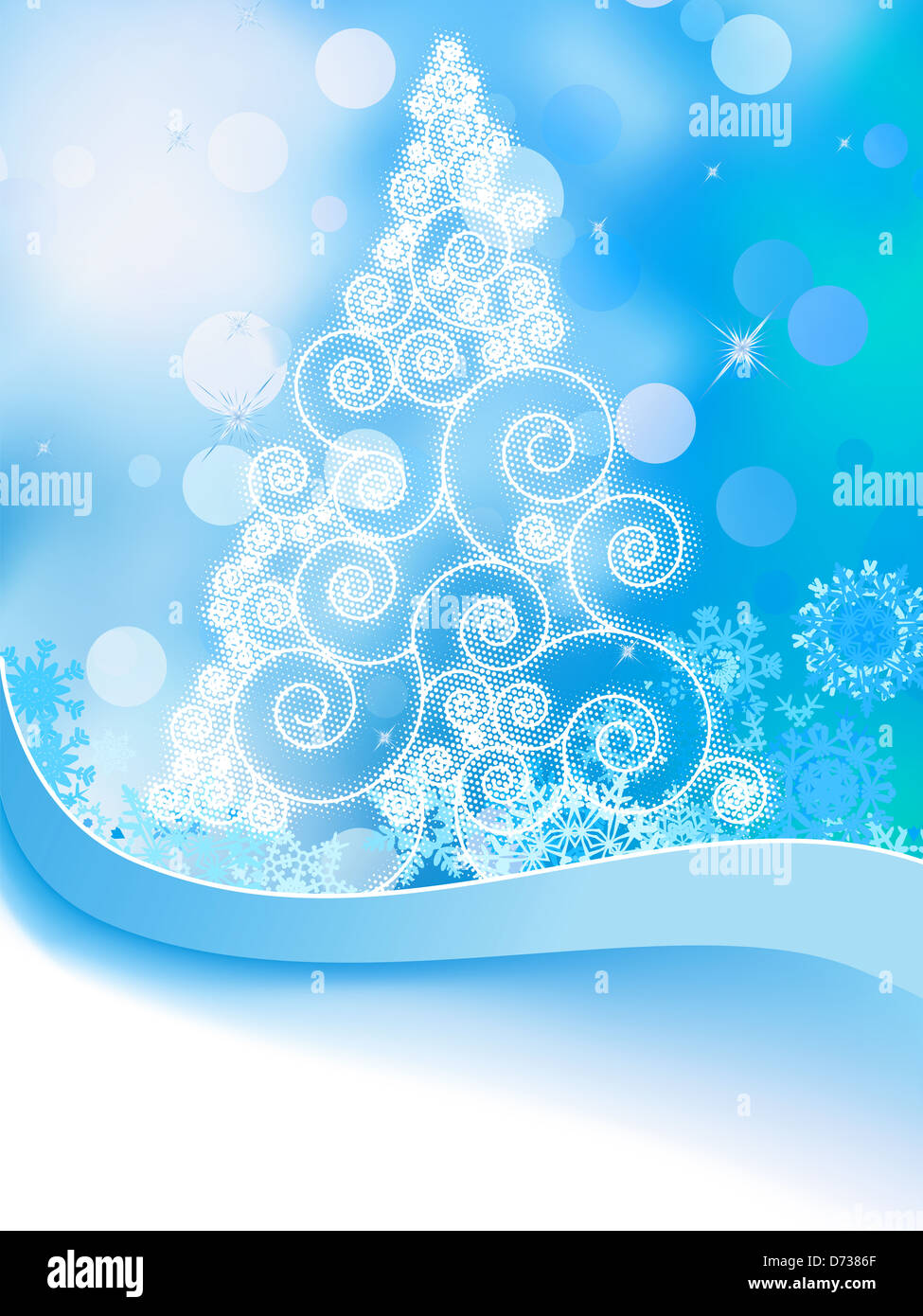 White christmas tree on abstract light background And also includes ...