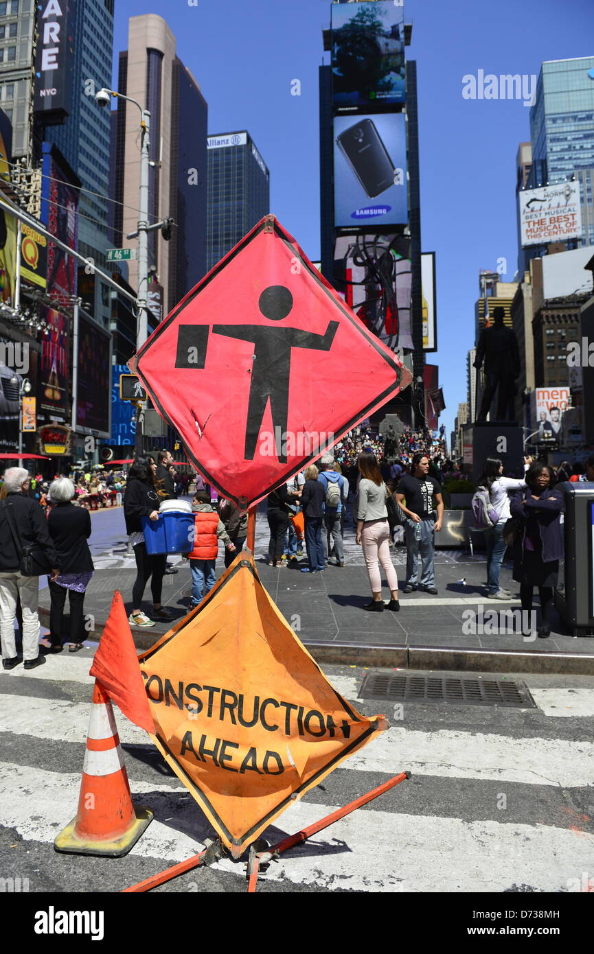 April 27, 2013 - Manhattan, New York, U.S. - Portable construction ...
