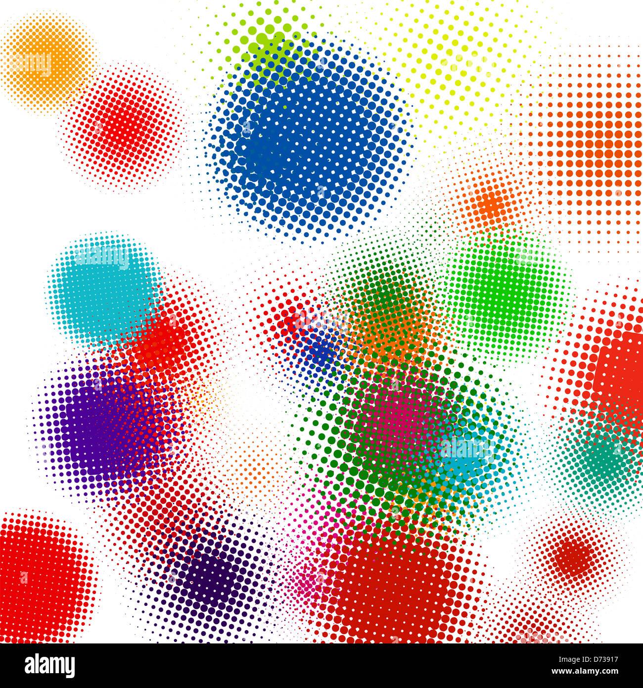 Halftone illustration Set background Stock Photo - Alamy
